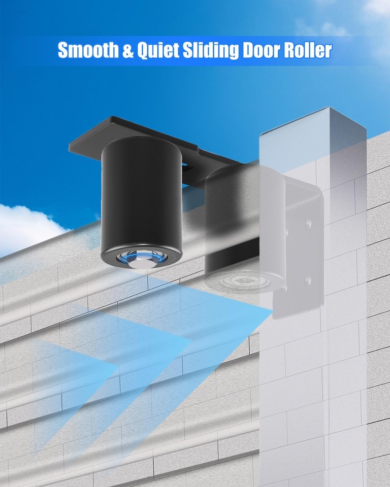 3 Inch Adjustable Sliding Gate Guide Roller Set, Heavy Duty Silent ...