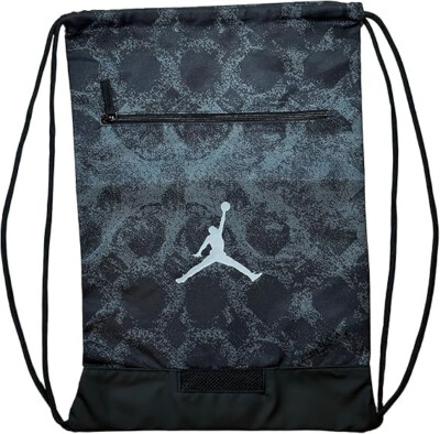 Nike Jordan Jumpman Drawstring Backpack Gym Sport Bag Black Grey Gray ...