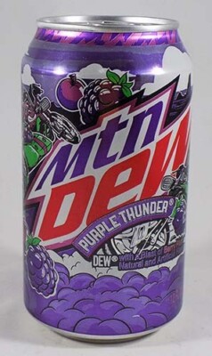 Mountain Dew Purple Thunder Berry Plum FULL NEW 12oz Can USA 2023 ...