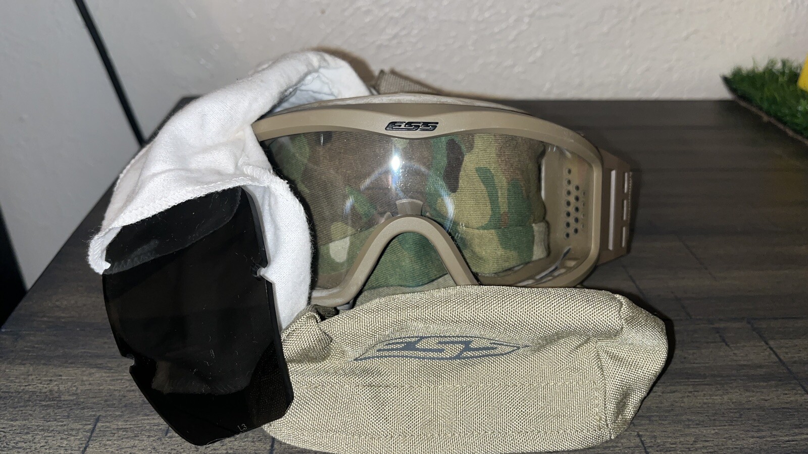 ESS Military Desert Locust Army Snow Ski Safety Eye Goggles Glasses | eBay