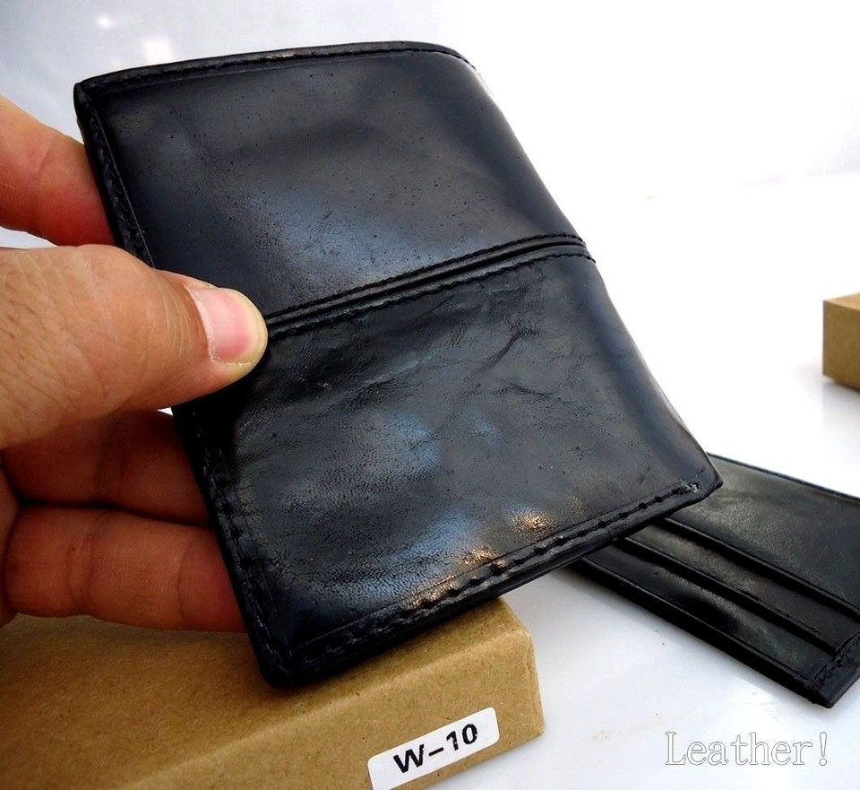 Men's Real Leather wallet 10 Credit Card Slots 2 id windows 2 Bill ...