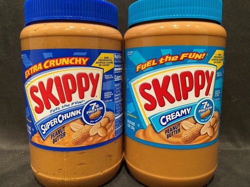 Skippy CREAMY & CHUNKY Peanut Butter Variety Pack 2-48 oz Jars Extra ...