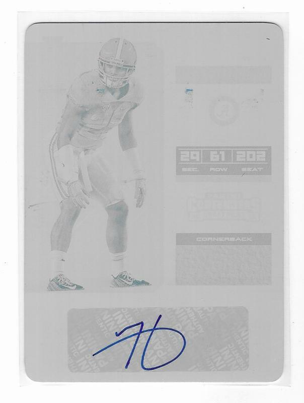 Minkah Fitzpatrick 2018 CONTENDERS DP NFL ROOKIE AUTOGRAPH Steelers 1/1 ...