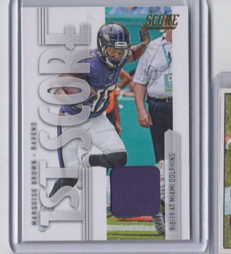 2020 Panini 1ST SCORE JERSEY RELIC MARQUISE BROWN #FS-MB Rookie Card ...