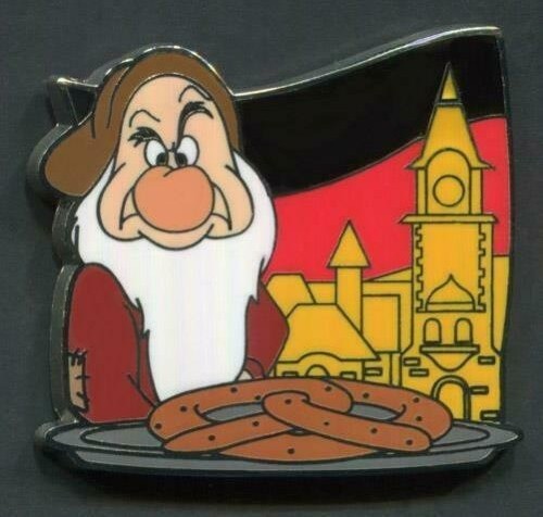 Disney Snow White & Seven Dwarfs Grumpy Germany Food Flag Pretzel EPCOT ...