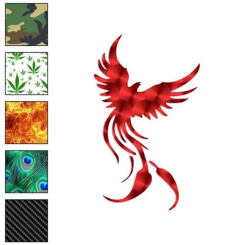 Phoenix Bird Art, Vinyl Decal Sticker, 40 Patterns & 3 Sizes, #629 | eBay