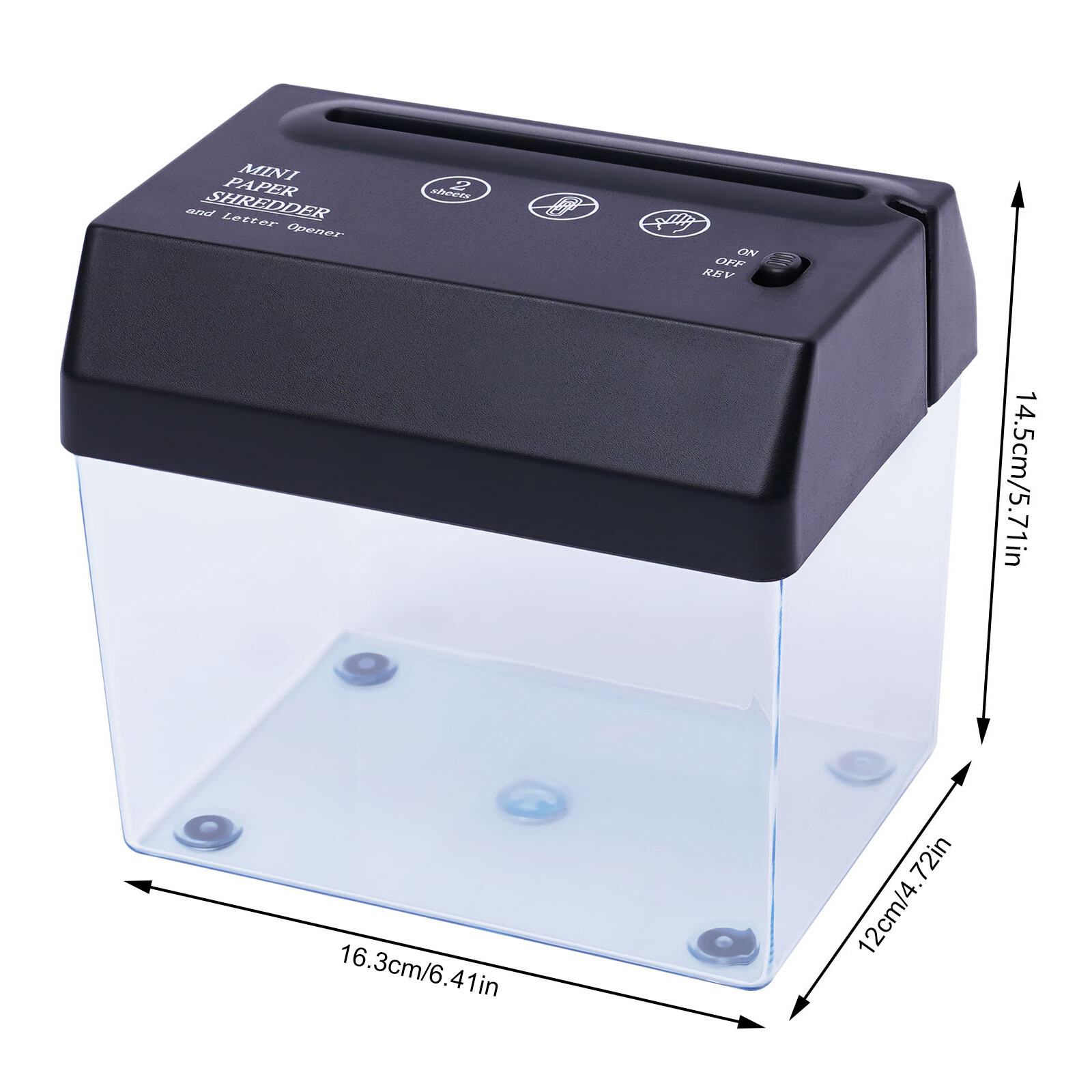 Electric Mini Paper Shredder Desktop Strip Cutting Shredding Machine ...