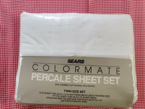 Sears Colormate Twin Sheet Set, winter white colorway | eBay