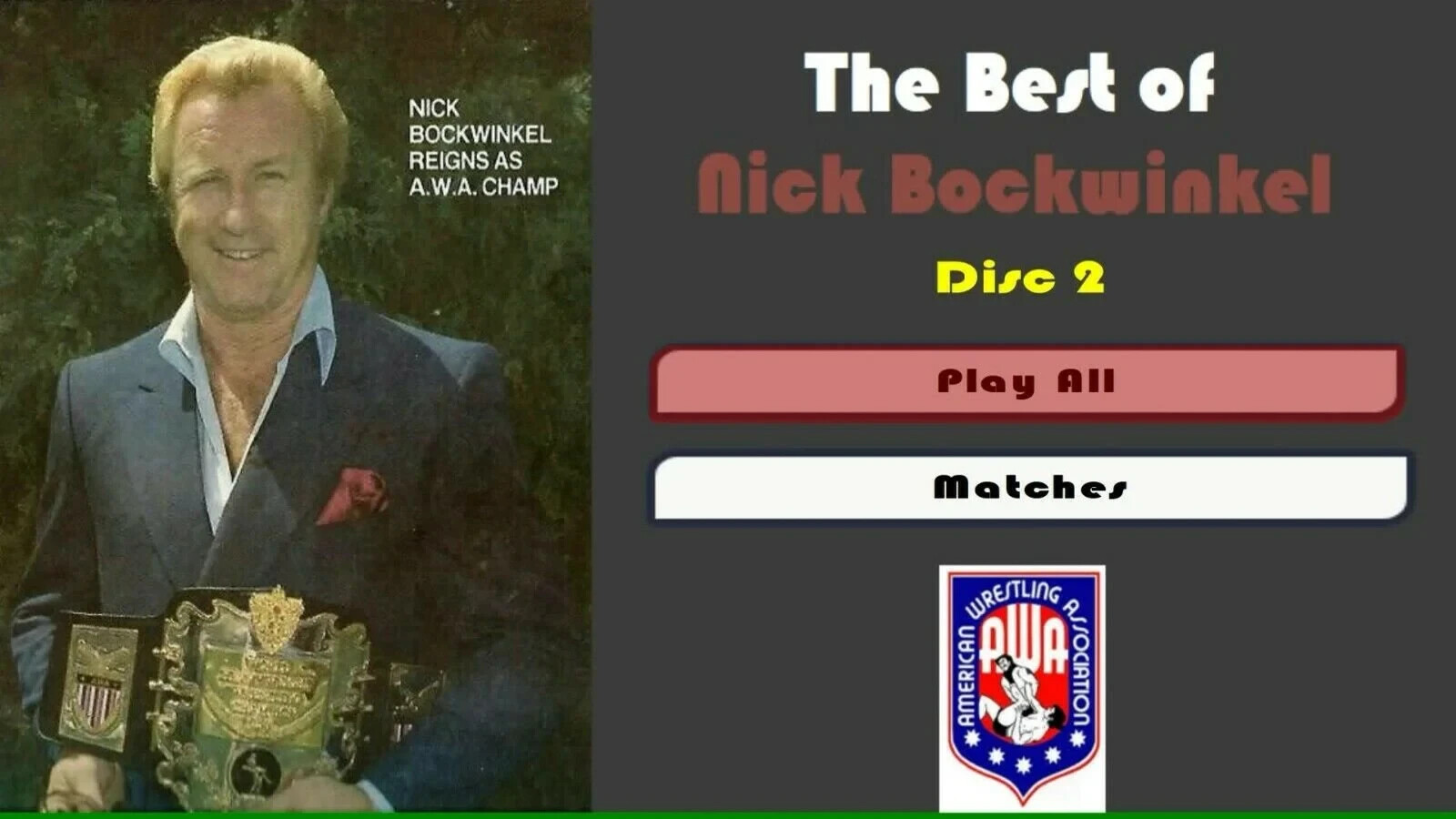 The Best of Nick Bockwinkel AWA Bluray WCW History Champion Title ...