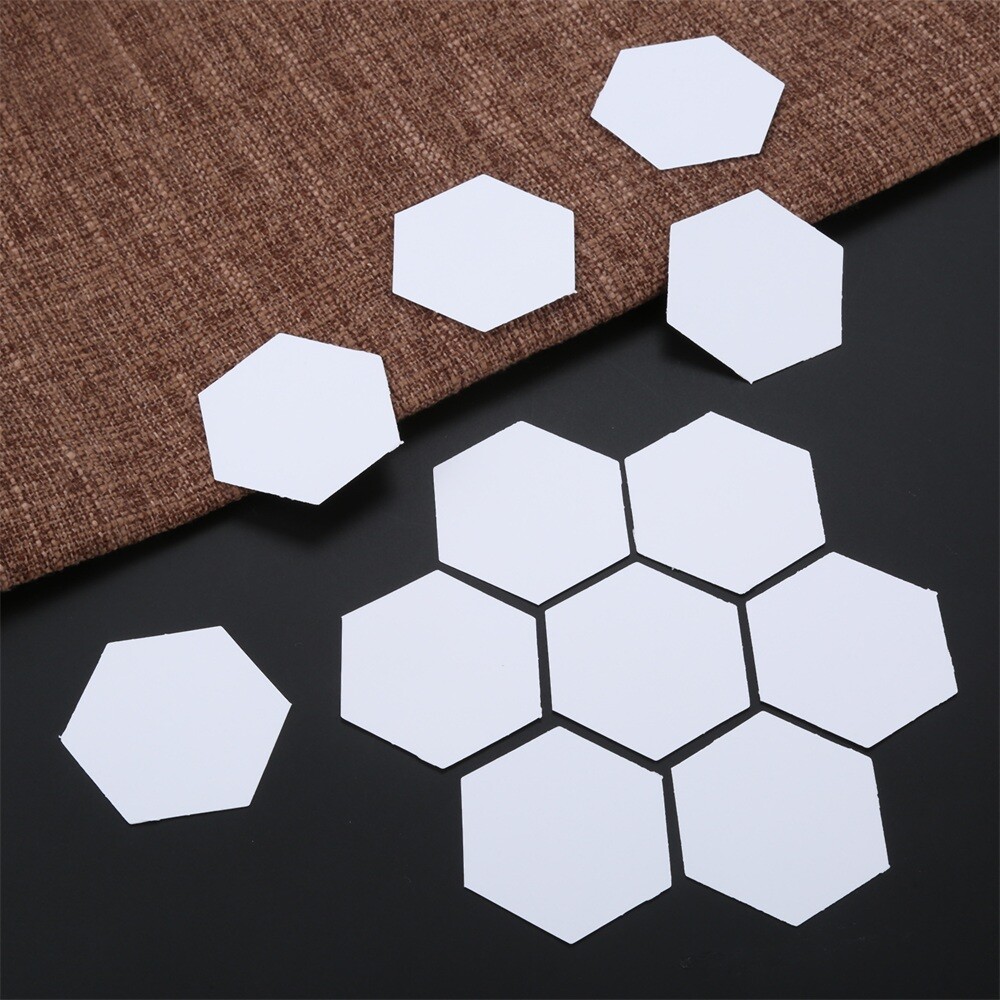 5 Size Hexagon Paper Piece Templates 100Pcs fits For Garment Fabric ...