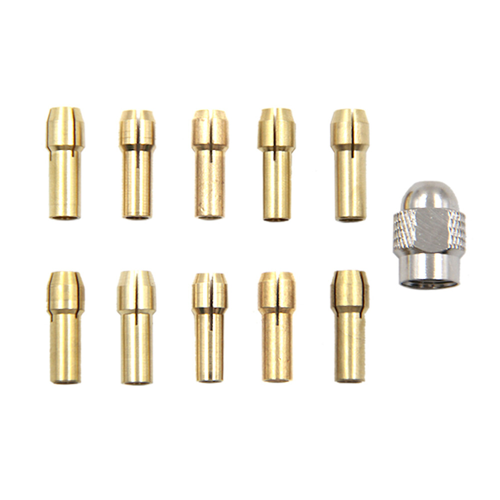 AU 10pcs 0.5-3.2mm Brass Mini Drill Chucks Collet with Nut Kits ...