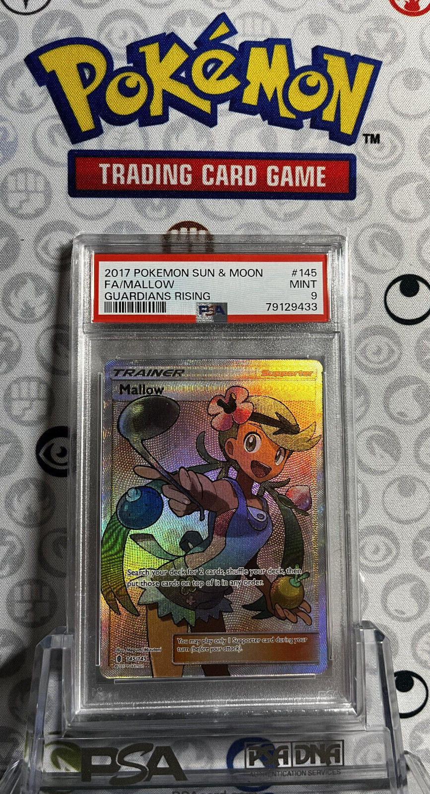 Pokémon TCG Mallow Guardians Rising 145/145 Holo Full Art Ultra Rare ...