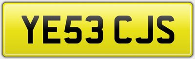 YE53 CJS CHEAP REG NUMBER PLATE - FEES PAID & SUPPLIED ON RETENTION CJ ...