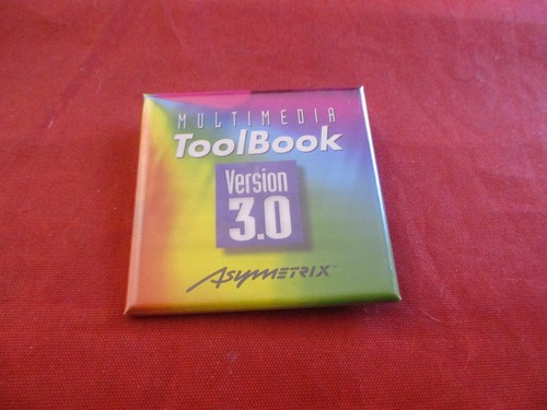 Multimedia ToolBook Version 3.0 Asymetrix Promo Pin Retro Vintage ...