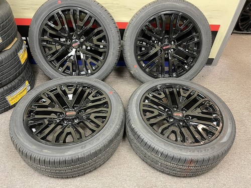 22" GMC Chevy 2019 Gloss Black CV37 Wheels 2854522 Goodyear Eagle ...