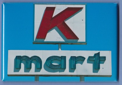 KMART SIGN *2X3 FRIDGE MAGNET* BIG BOX DEPARTMENT STORE BLUE LIGHT ...