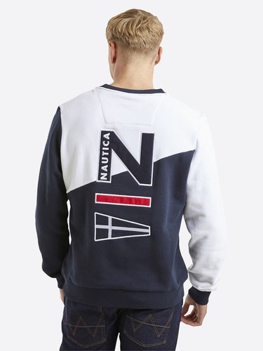 NEW Nautica Jumper Sport Sail Sweater Sweatshirt Pullover Men Size M ...