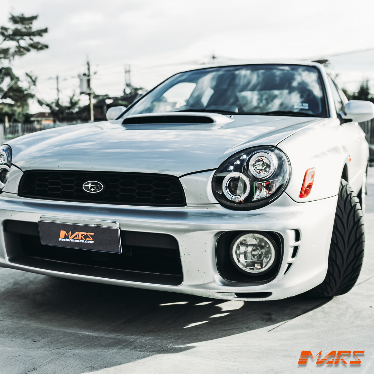Angel Eyes Koplampen Subaru Black LED DRL & 3D Angel Eyes Projector