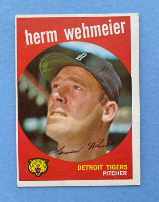 1959 Topps Baseball Herm Wehmeier #421 Detroit Tigers Vintage Card | eBay