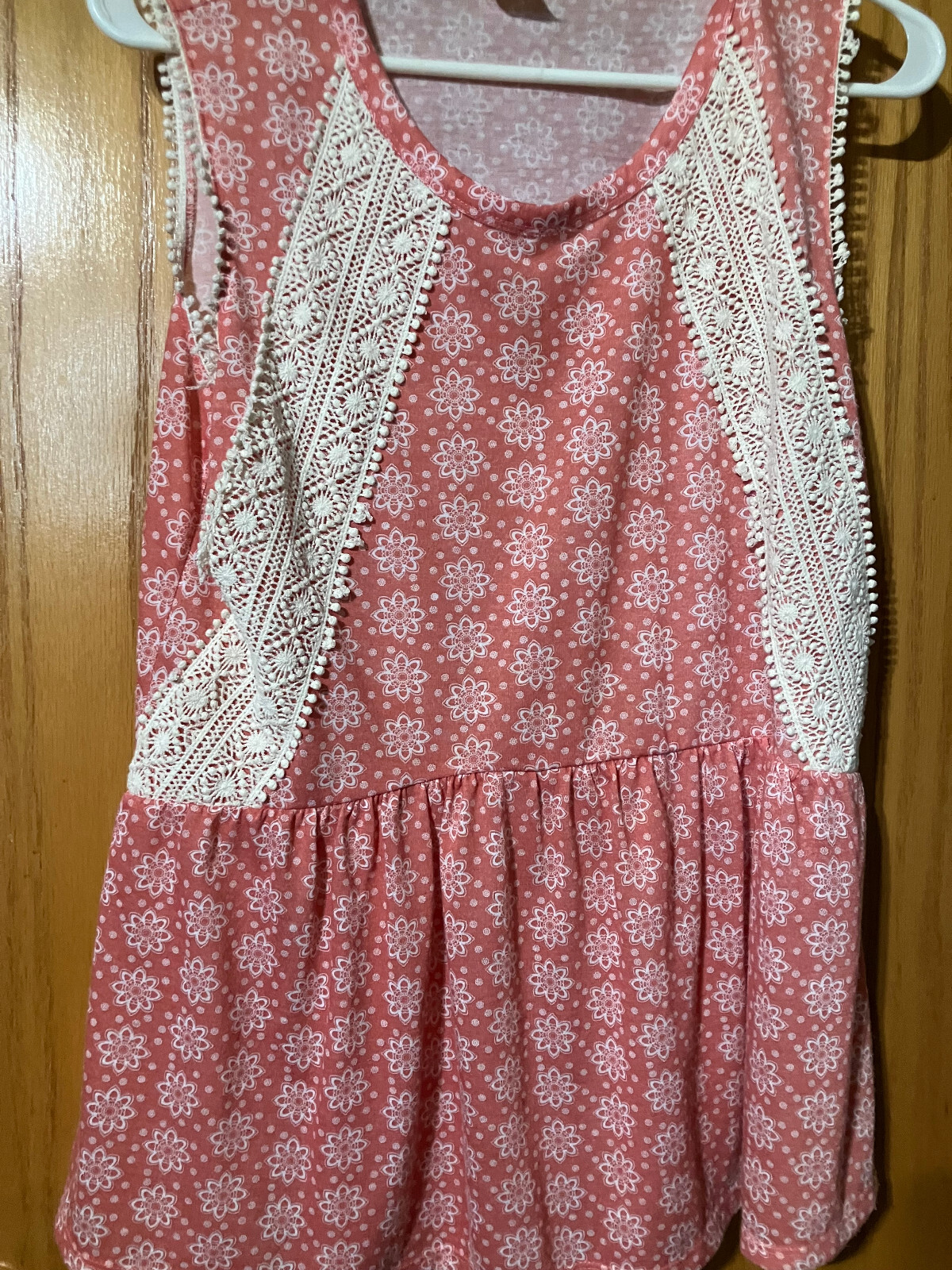 True Self Ladies Pastel Dress Shirt Medium RN 96741 Lace Summer Fun ...