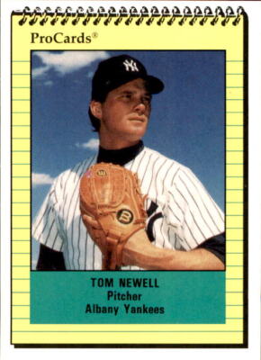 1991 Albany Yankees ProCards 1005 Tom Newell Clearwater Florida FL ...