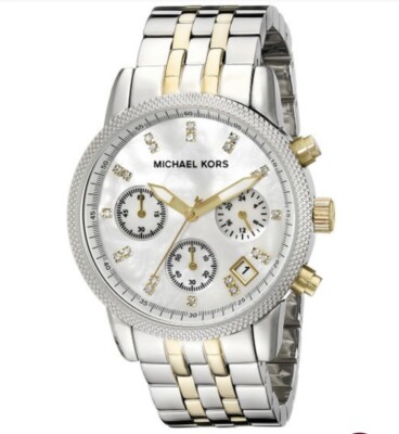 Michael Kors MK5057 Women's Watch - Silver/Gold 691464184254| eBay