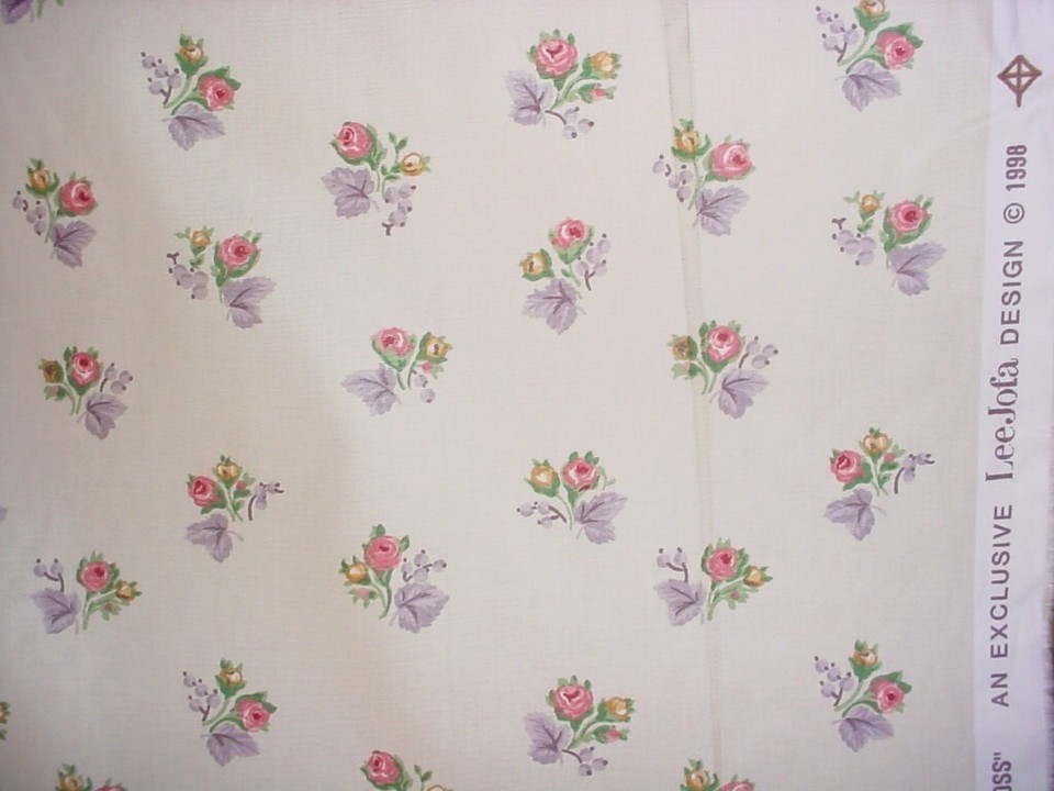 22-3/8Y Lee Jofa 990112 Rose Toss Print in Lavender Drapery Upholstery ...