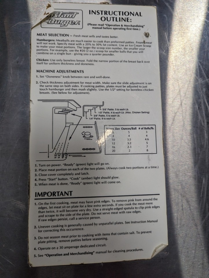 Instant Burger Commercial Burger Cooker | eBay