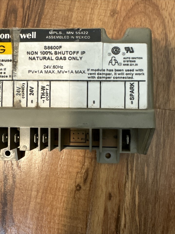 Honeywell S8600F 1042 Ignition Control Module Pool/Spa Furnace Nat Gas ...