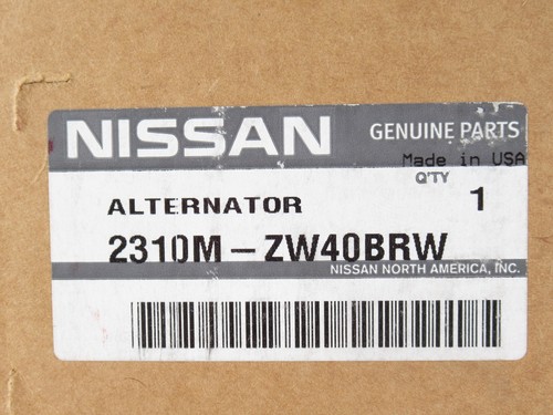 Genuine OEM Nissan 2310M-ZW40BRW Alternator | eBay