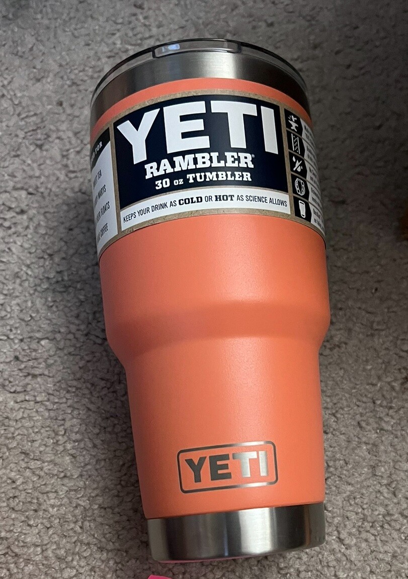YETI CORAL 30 OZ Rambler Tumbler With Magslider Lid New | eBay