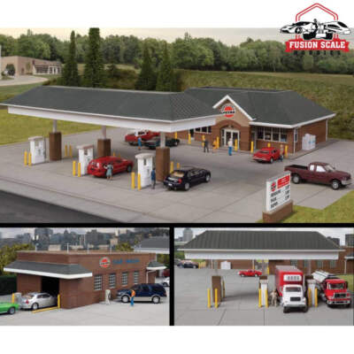 Walthers Cornerstone HO Scale Modern Travel Center / Gas Station Kit | eBay