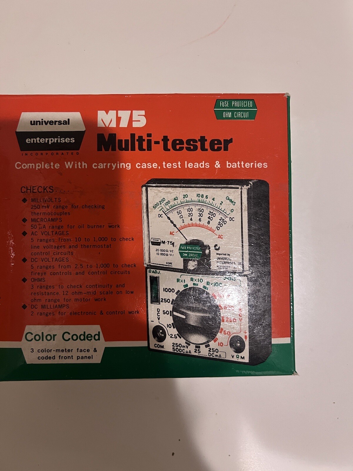 Universal Enterprises M75 Multi Meter Carrying Case M75 Analog | eBay