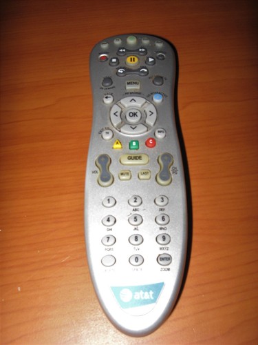 AT&T Uverse U-verse Universal Remote Control two AA batteries not ...