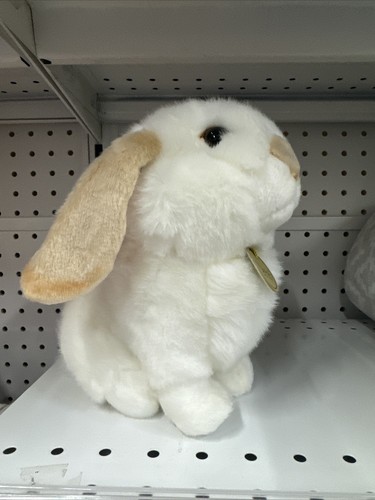 Aurora Miyoni Lop Eared Bunny Rabbit Plush Stuff Toy Cream w/Tan Ears ...