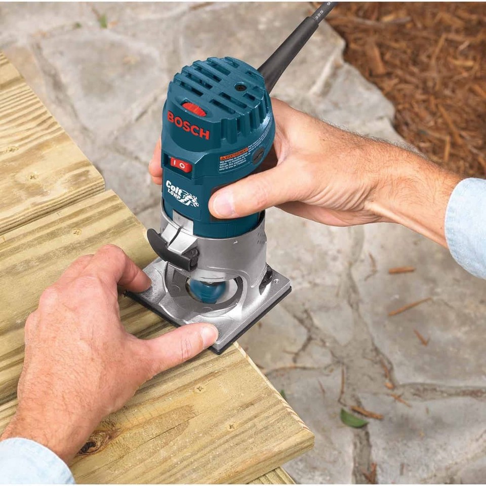 Bosch PR20EVS 1 HP Colt Variable-Speed Corded Electronic Palm Router, 5 ...