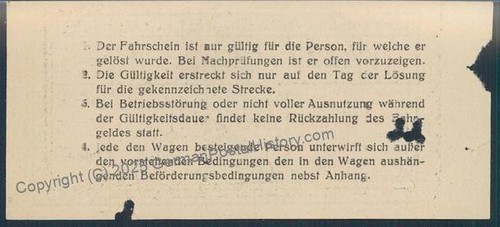 Germany Opladen Hoehscheid Map Railway Railroad Train Ticket ...