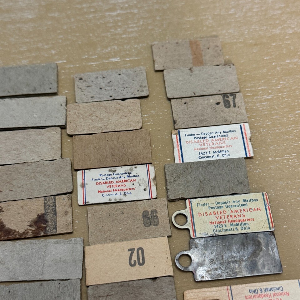 Lot of 32 DAV Tags Mini License Plate Key Chain Tags Parts/Inserts | eBay