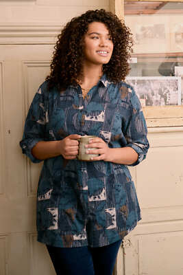 Seasalt Women's Shirt - navy Wren Flutter Longline Shirt - Regular ...