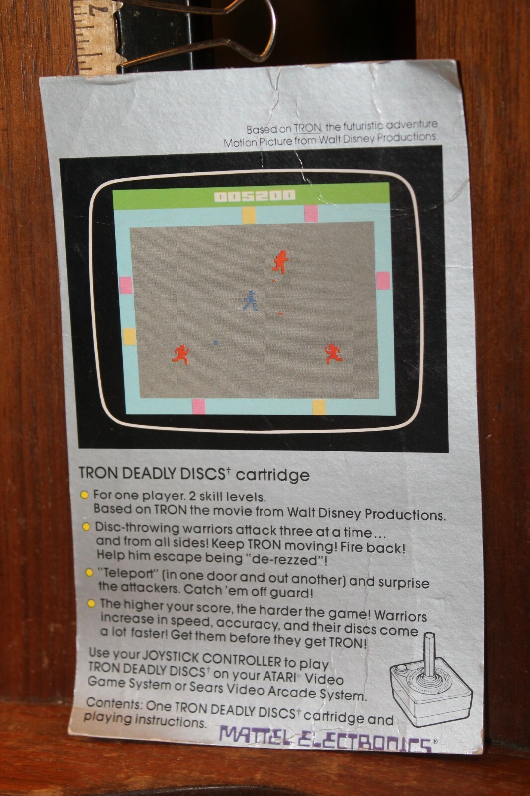 Vintage Atari 2600 Box Art Cut Out 1980's Tron Deadly Discs | eBay