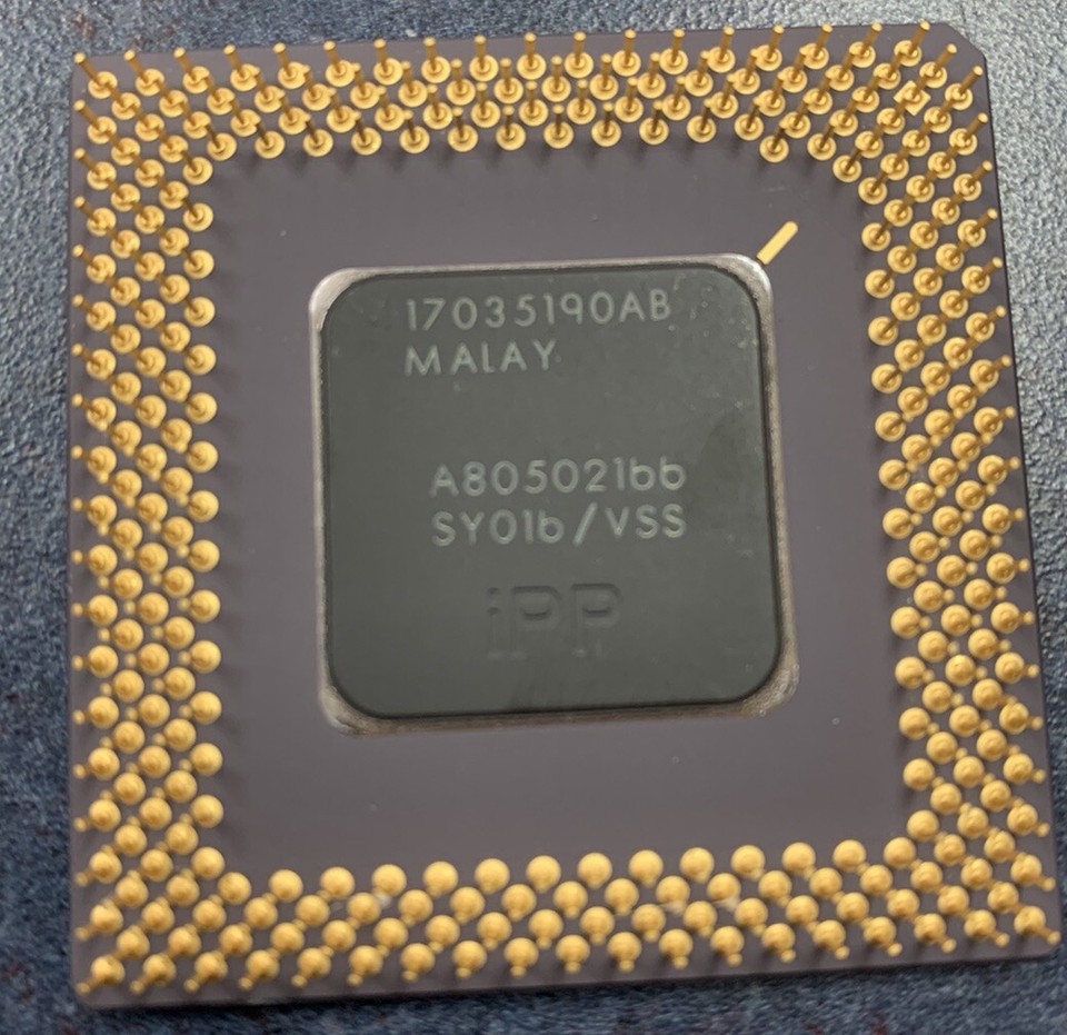 Intel Pentium Socket 7 CPU SY016 A80502166 166MHz Ceramic Vintage ...