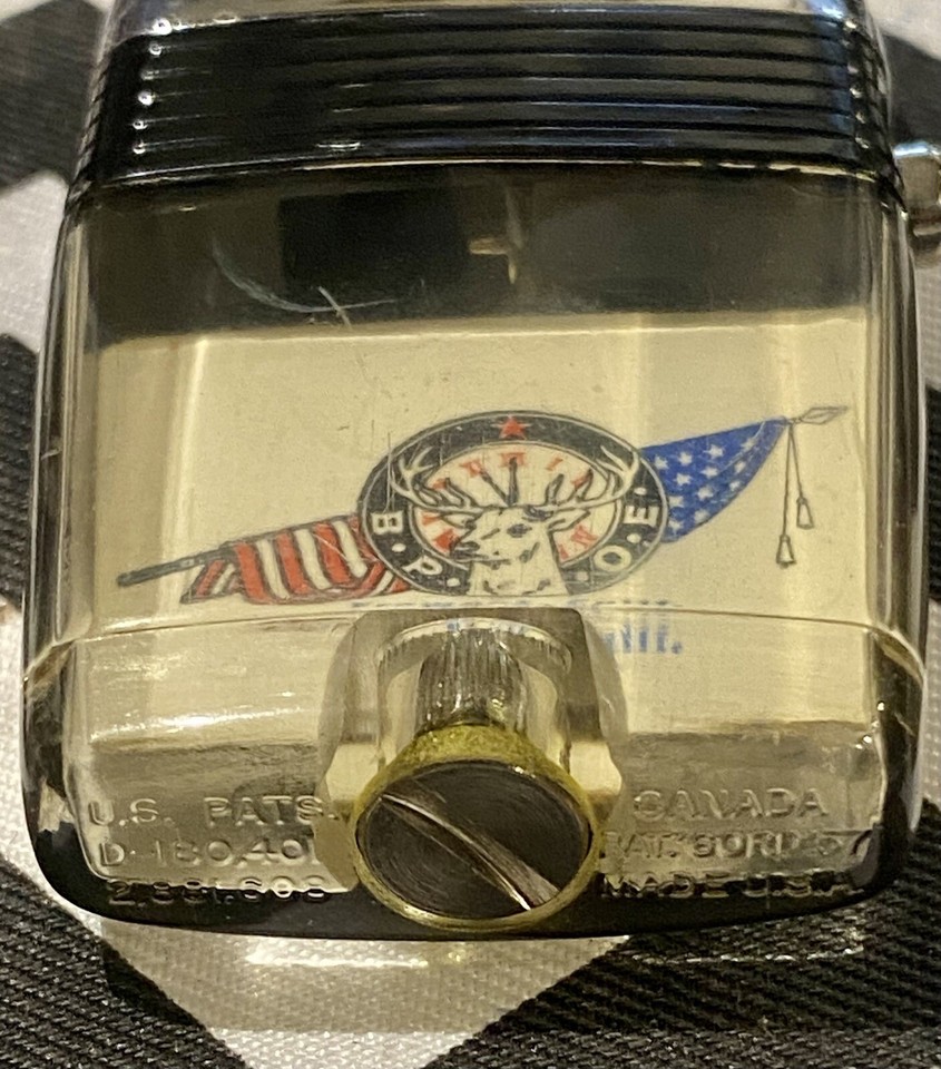 Scripto VU Lighter B.P.O.E Elks Fremont, CA No 2121 NEVER USED Clear ...