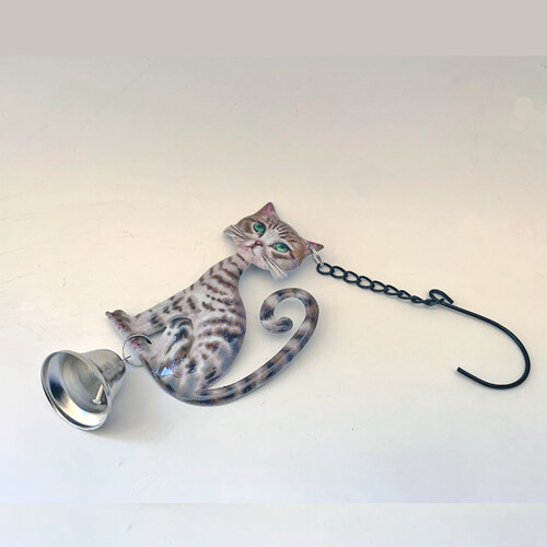 (1) Cat Bell Metal Garden Hanging Alarm Bell Garden Decor | eBay