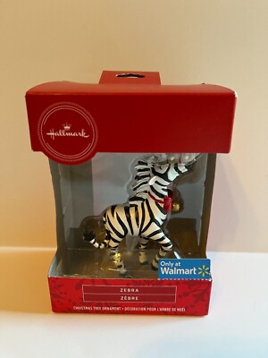 Hallmark Ornament Zebra With Red Bow & Bell Walmart Exclusive New | eBay