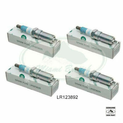 LAND ROVER SPARK PLUG SET x4 RR SPORT LR2 RANGE DISCO EVOQUE LR123892 ...