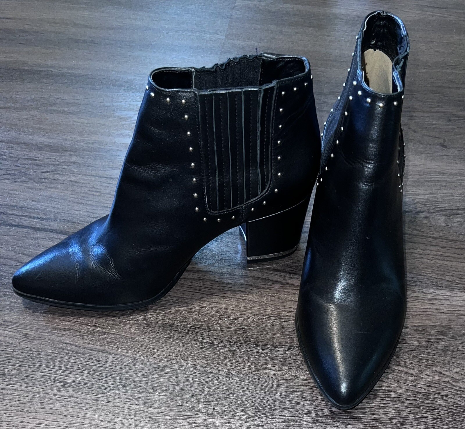 MICHAEL Michael Kors Gemma Leather Ankle Boot Black 7 - Gem