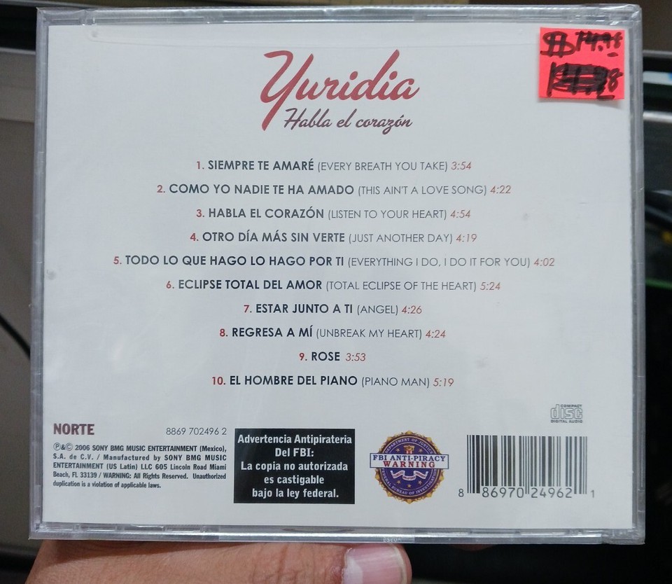 YURIDIA - Habla El Corazon -(Brand New CD) 886970249621| eBay