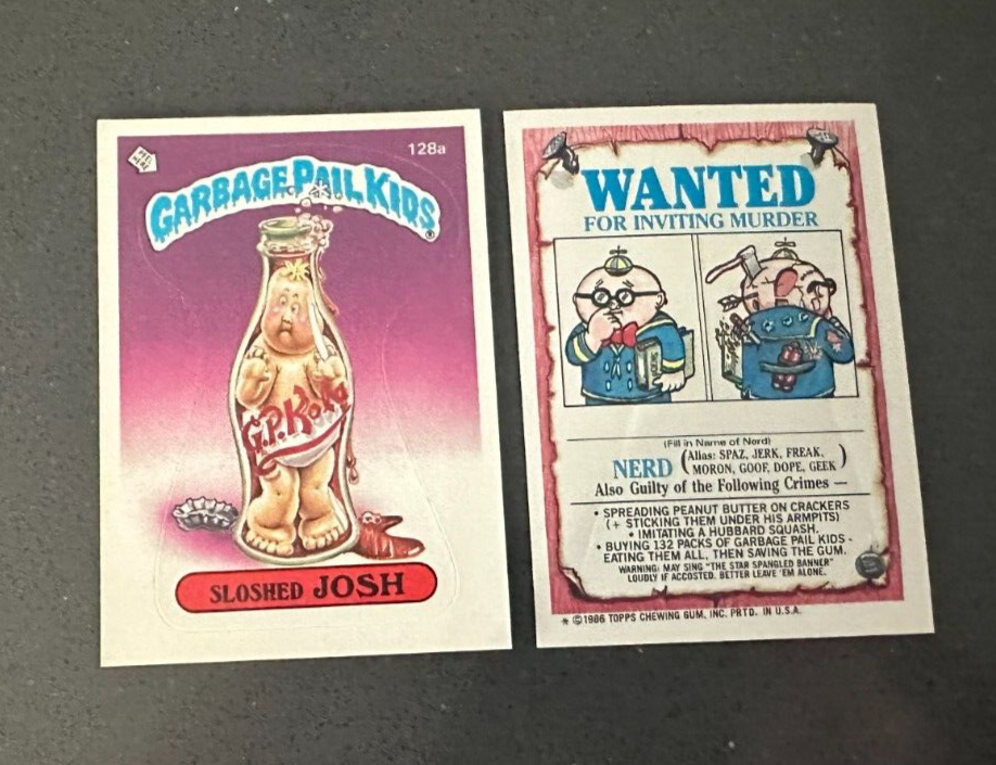 1986 Topps Garbage Pail Kids #128a Sloshed Josh - Series 4 | eBay