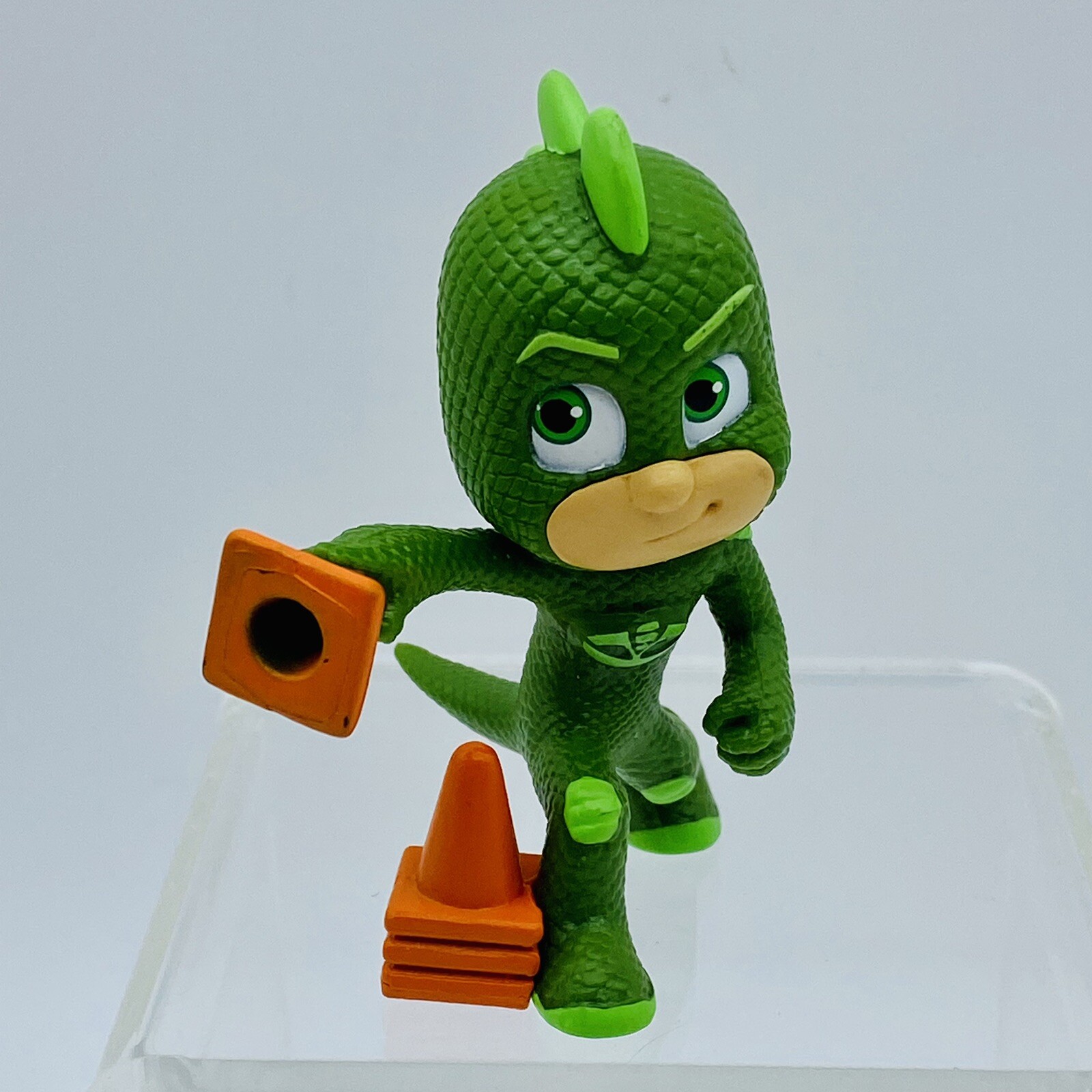 3 MASKS PJ Catboy Gekko Figures on Bike 3” w/ cones crouching Figure ...