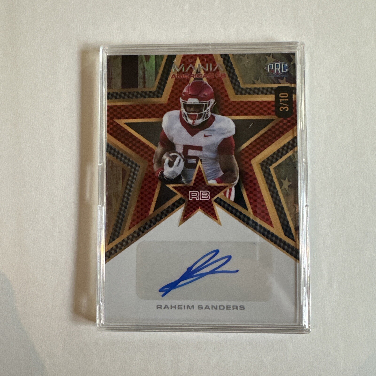 2024 Wildcard Auto Mania - Raheim Sanders Autograph 3/10- Arkansas ...